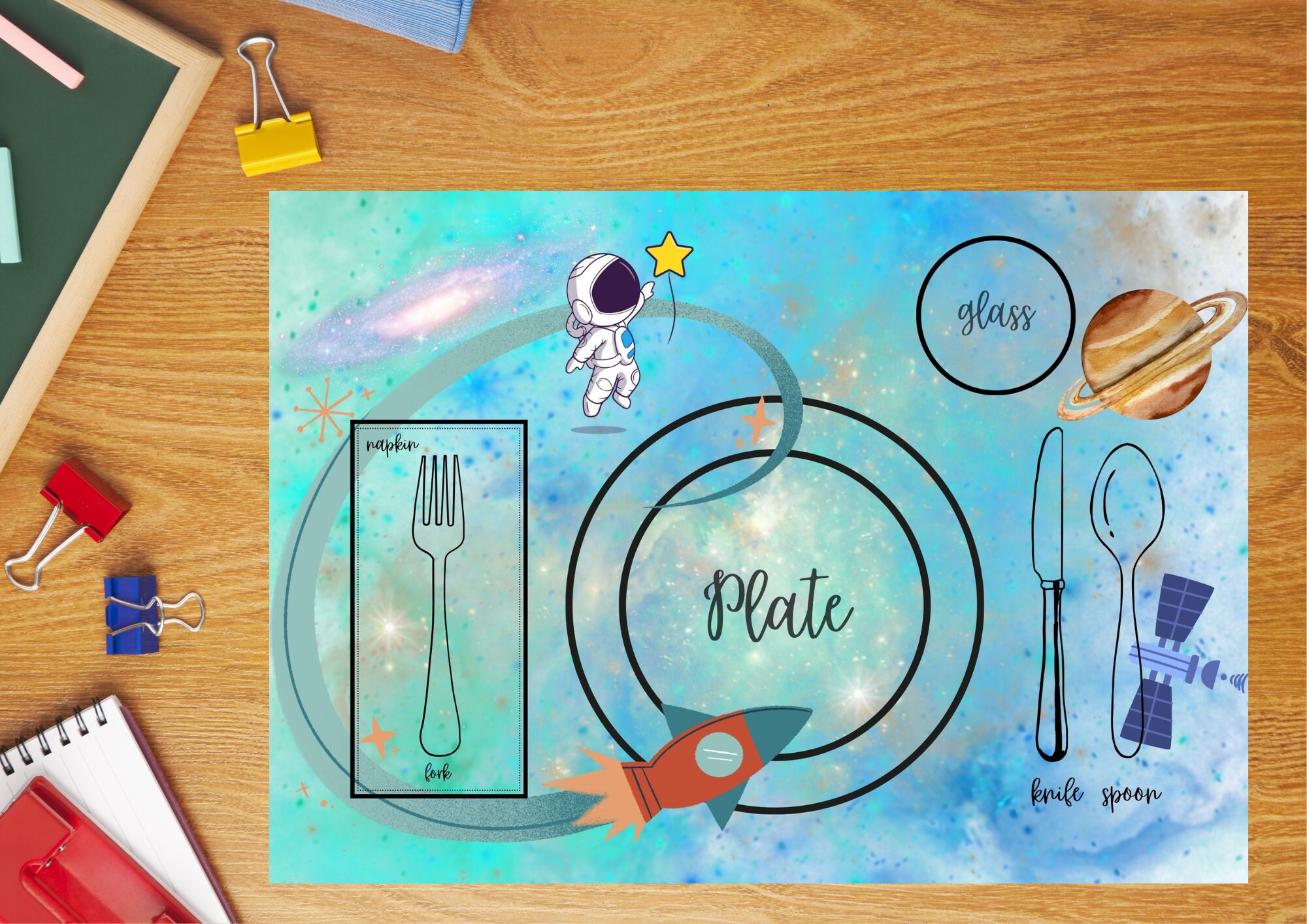Personalize Printable Placemat Table Setting, Printable Table Setting ...
