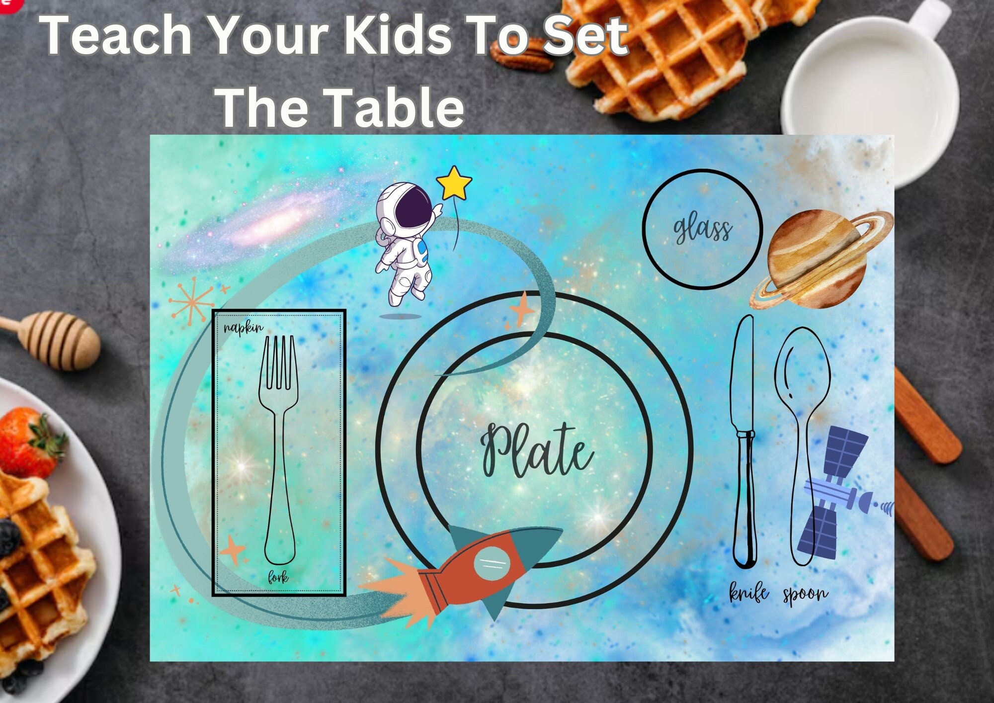 Personalize Printable Placemat Table Setting, Printable Table Setting ...