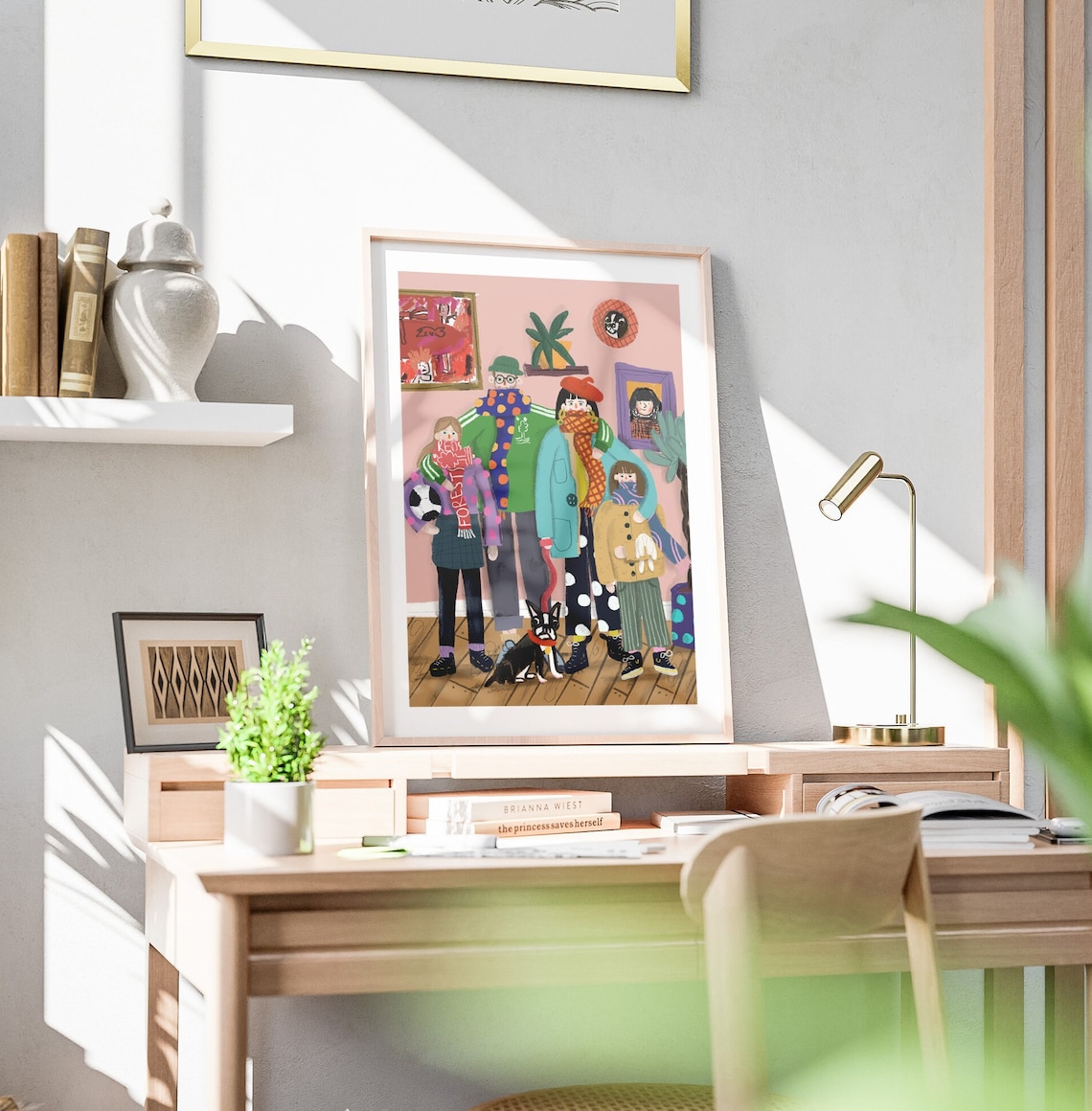 Custom Family Portrait, Quirky Gift, Drawn From Multiple Photos, Fun ...