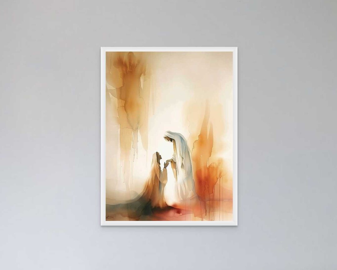 Jesus Heals the Bleeding Woman, Christian Wall Art, Jesus and Woman Art ...