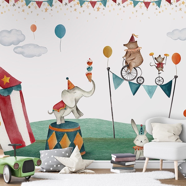 Circus Wall Mural - Etsy