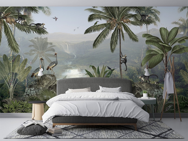 Wallpaper Mural - Monkey Sanctuary – Living Room, Nature, Monkeys ...