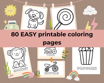 150 Easy Coloring Pages for Kids, Toddlers, Preschoolers Toddlers ...