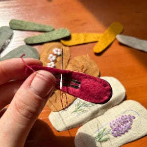 Hand Embroidered Hair Clips, Floral Embroidered Hair Clips, Summer ...