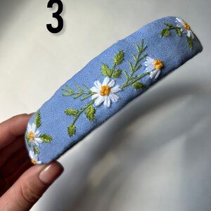 Floral Embroidered Headband-flower Headband-linen Turban-spring Summer ...