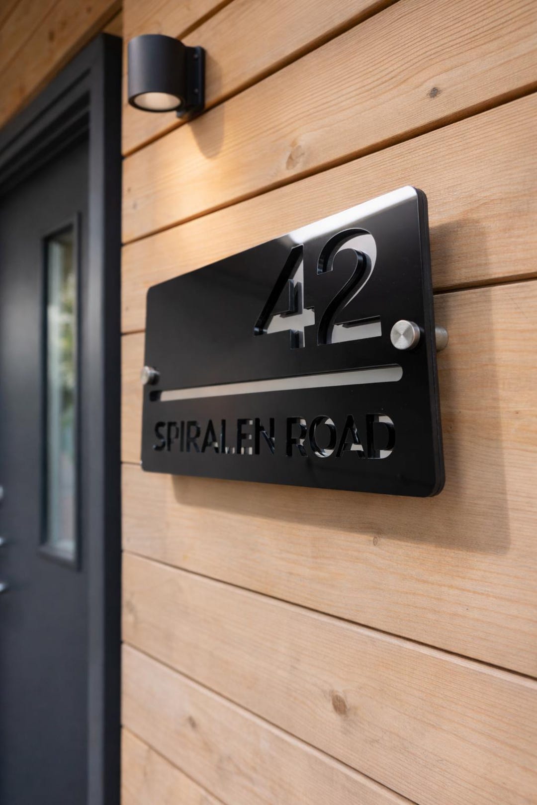 Custom Acrylic Address Sign | Modern House Number Plaque | Double ...