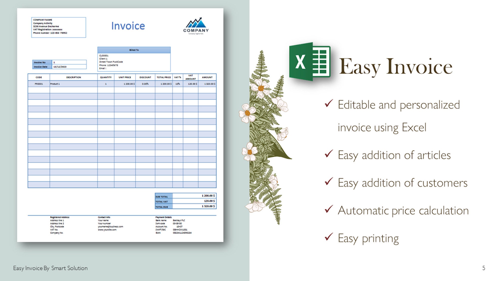 Invoice Template - Etsy