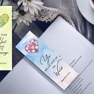 20 Bible Verses Bookmark Digital Christian Bookmarks Printable ...