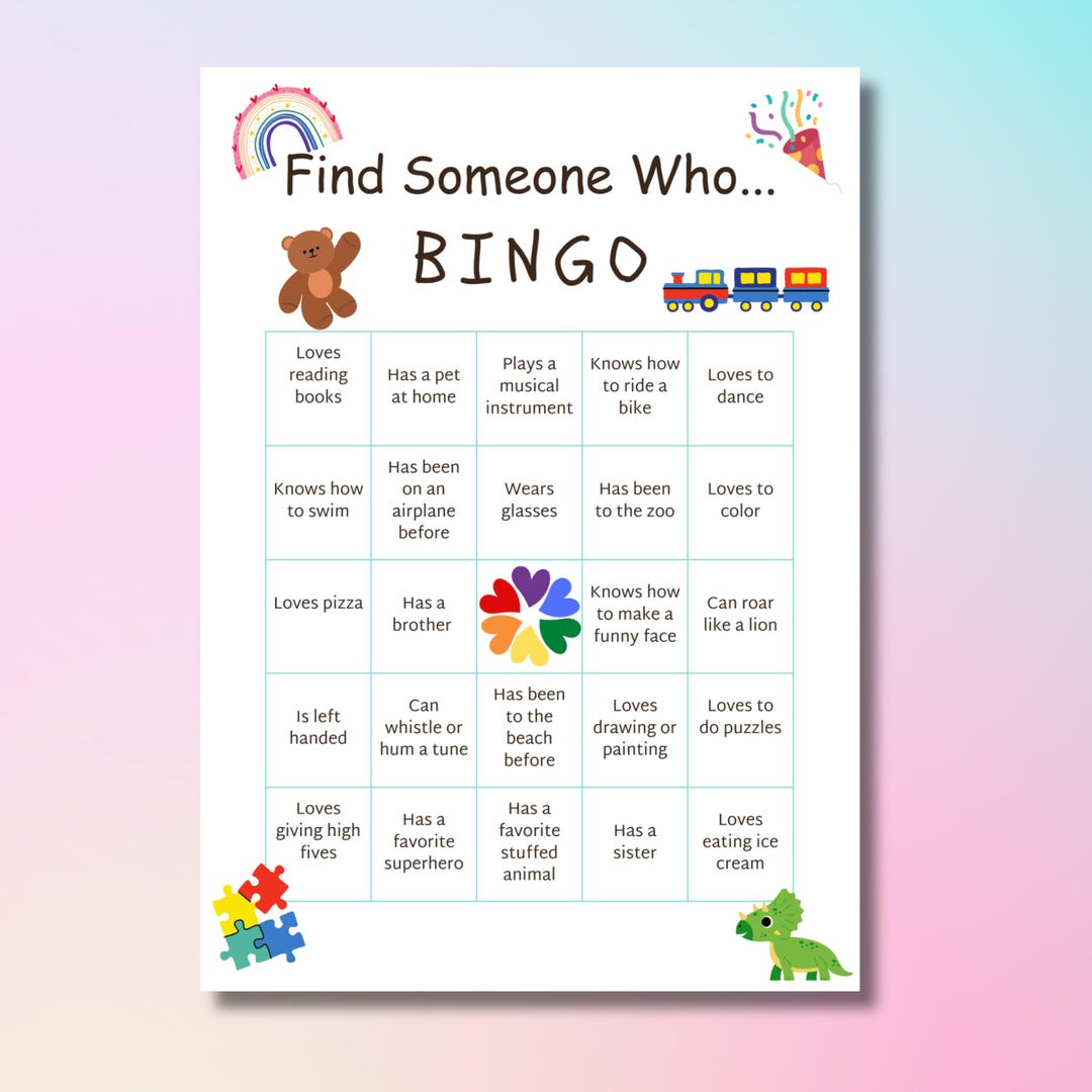 Find Someone Who Bingo, Fun Classroom Game, Back to School Icebreaker ...