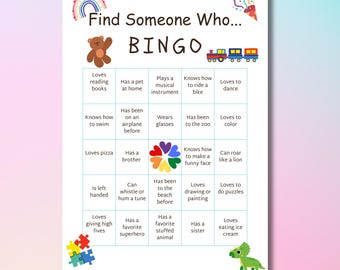 Find Someone Who Bingo, Classmates Bingo, Childrens Bingo, Back to ...