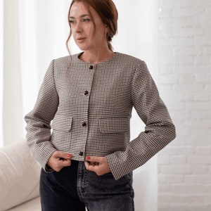Wool Short Jacket Sewing Pattern Pdf - Etsy