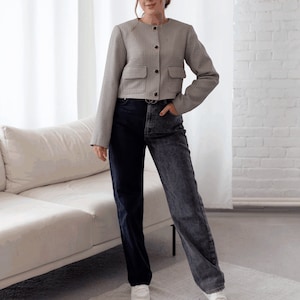 Wool Short Jacket Sewing Pattern Pdf - Etsy