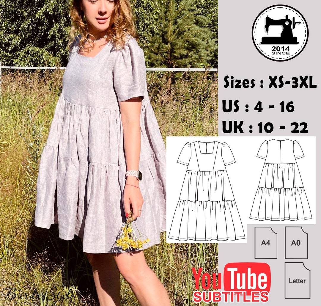 Women Summer Dress Pattern Pdf - Etsy