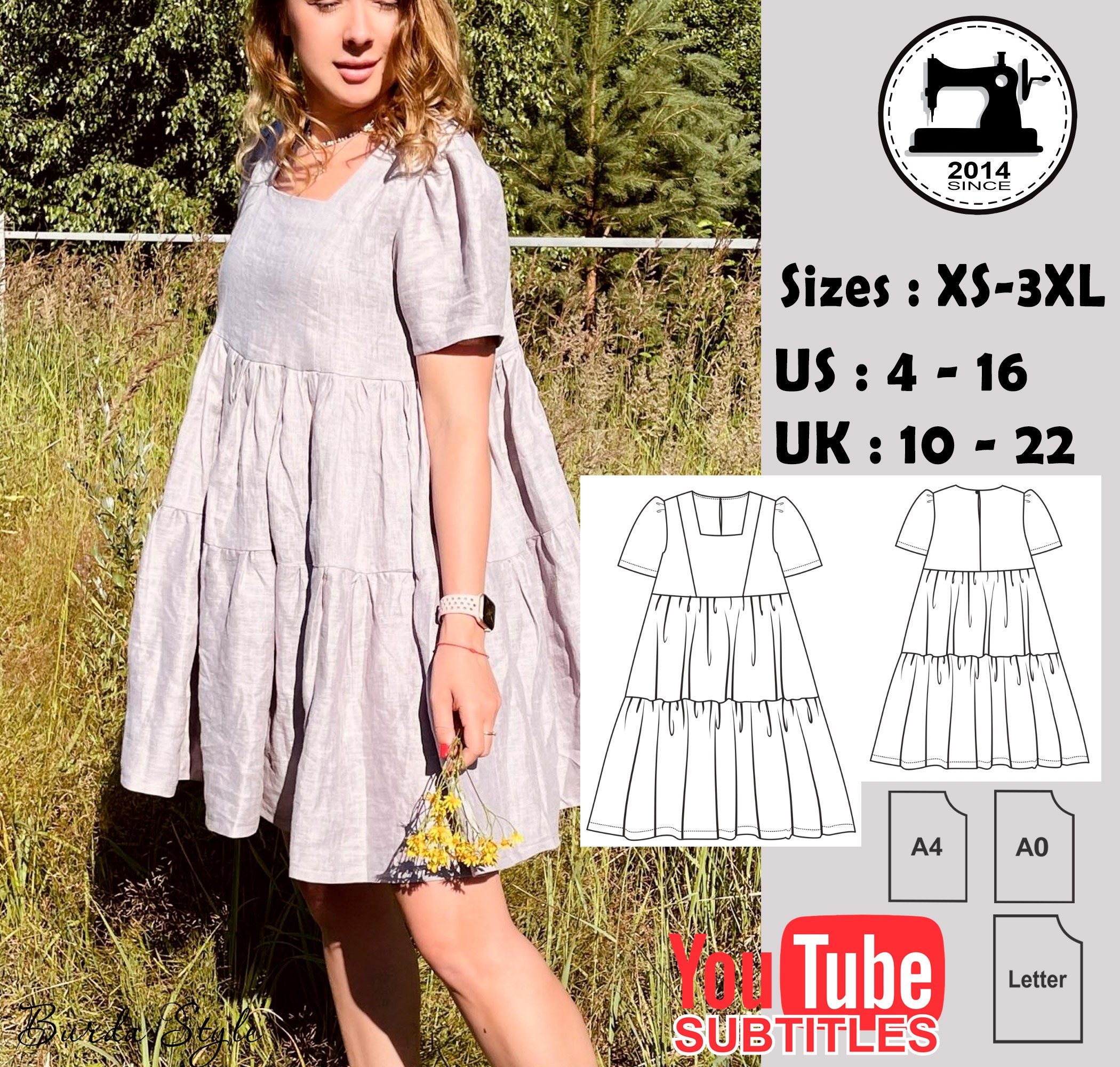 Women Summer Dress Pattern Pdf - Etsy