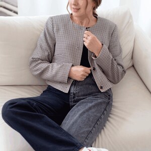 Wool Short Jacket Sewing Pattern Pdf - Etsy