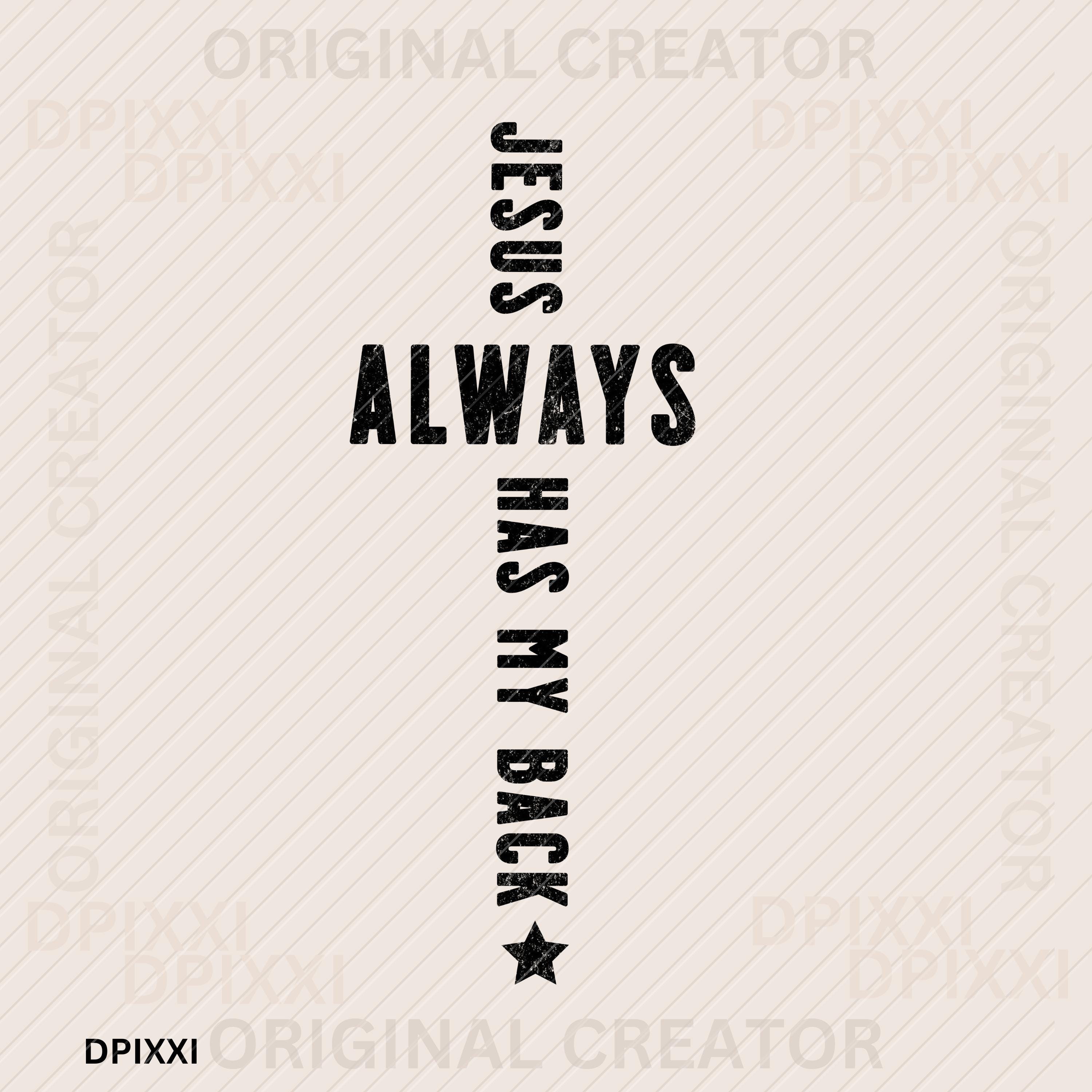 Jesus Has My Back Png, Christian Quote Png, Love Png, Bible Verse ...