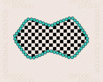 EDITABLE Checker Lips Shape Png, Svg * Border Frame Clipart Digital ...