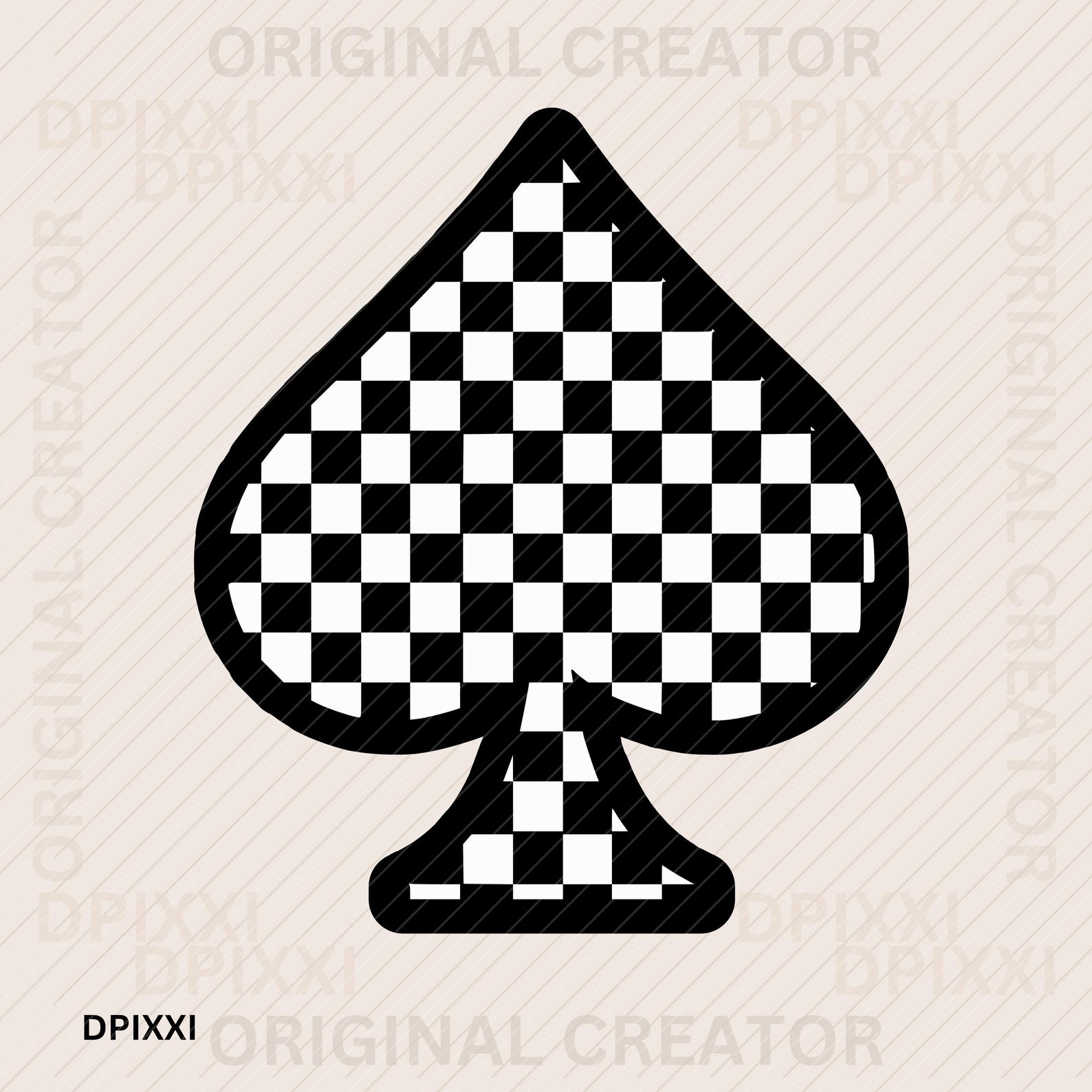 Big Border Checker Spade Frame Png * Border Frame Shape Clipart Digital ...