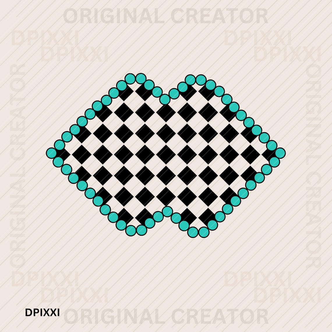EDITABLE Checker Lips Shape Png, Svg * Border Frame Clipart Digital ...