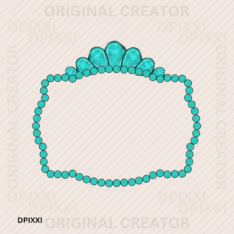 Turquoise Border Frame Png * Gemstone Gem Border Frame Shape Clipart ...