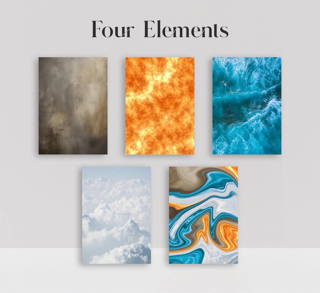 Four Elements Printable Collection. Water, Fire, Earth, Air ...