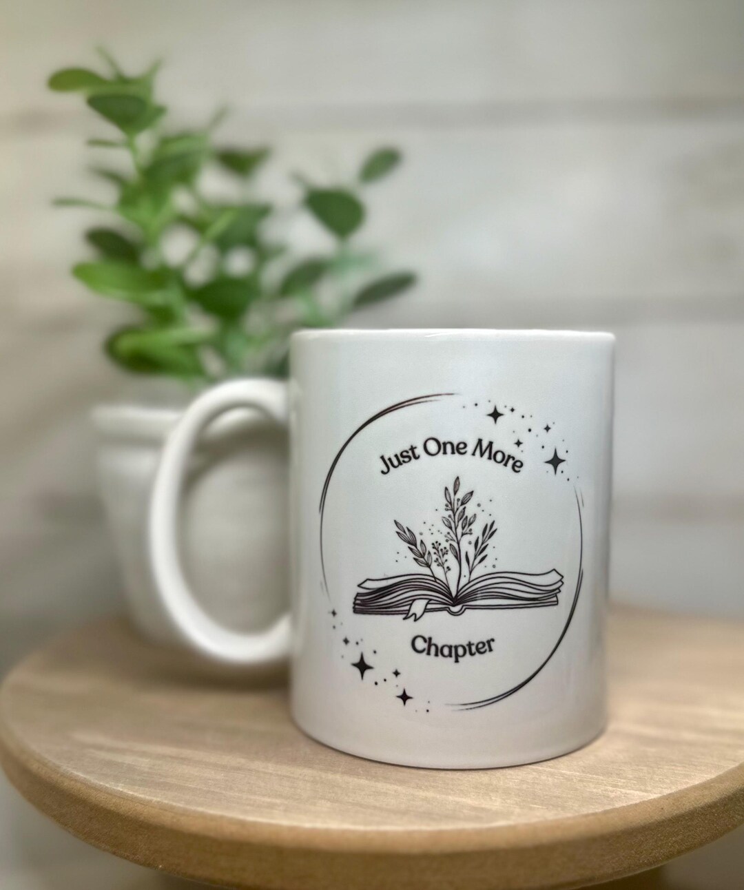 Just One More Chapter Mug: Floral Book Design, 11oz - Etsy