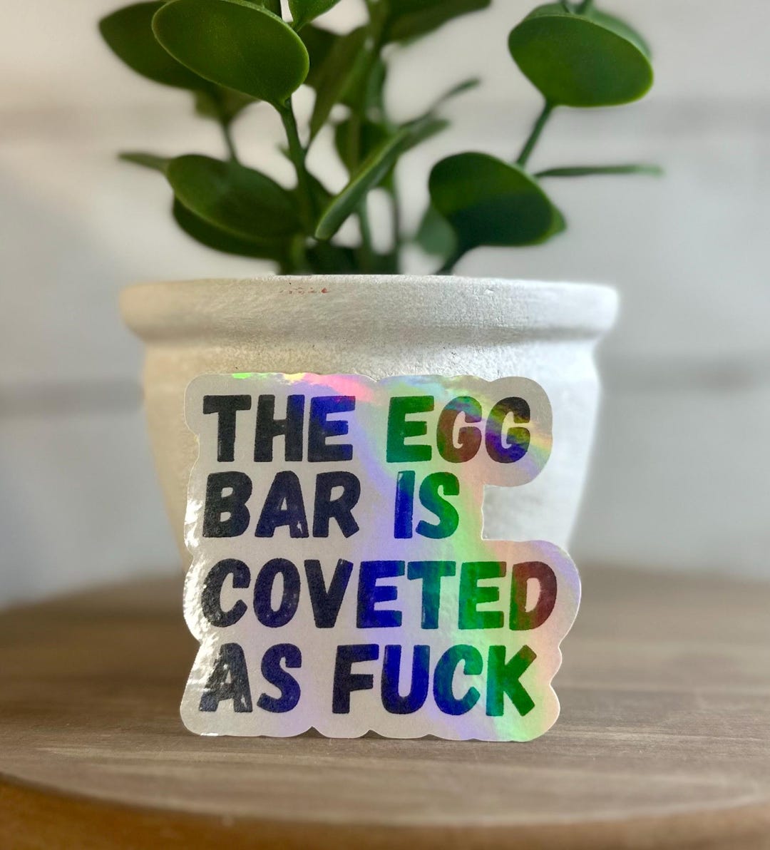 Egg Bar Severance Holographic Sticker| Vinyl Sticker| Water Resistant ...