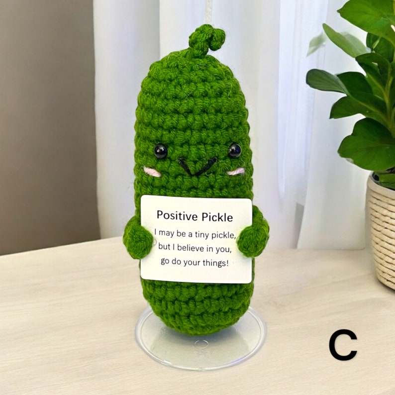 Emotional Support Pickle – Positive Pickle – Funny Crochet Plush ...