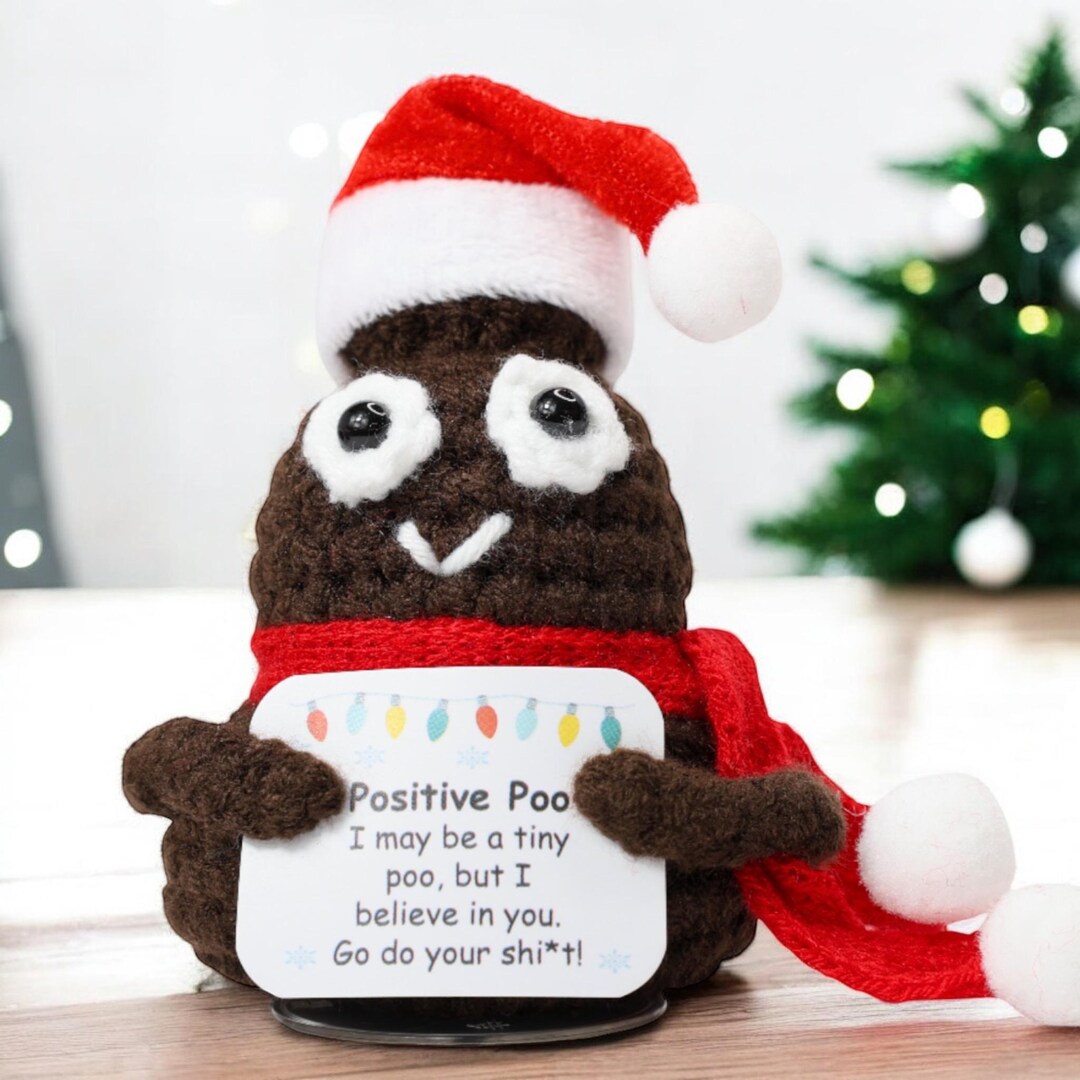 Handmade Christmas Positive Poop/crochet Amigurumi Desk Decor/handmade ...