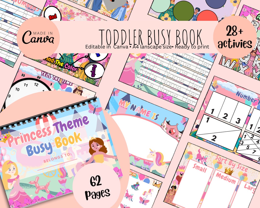 Enchanted Princess Adventures: Toddler Busy Book Kids Learning ...