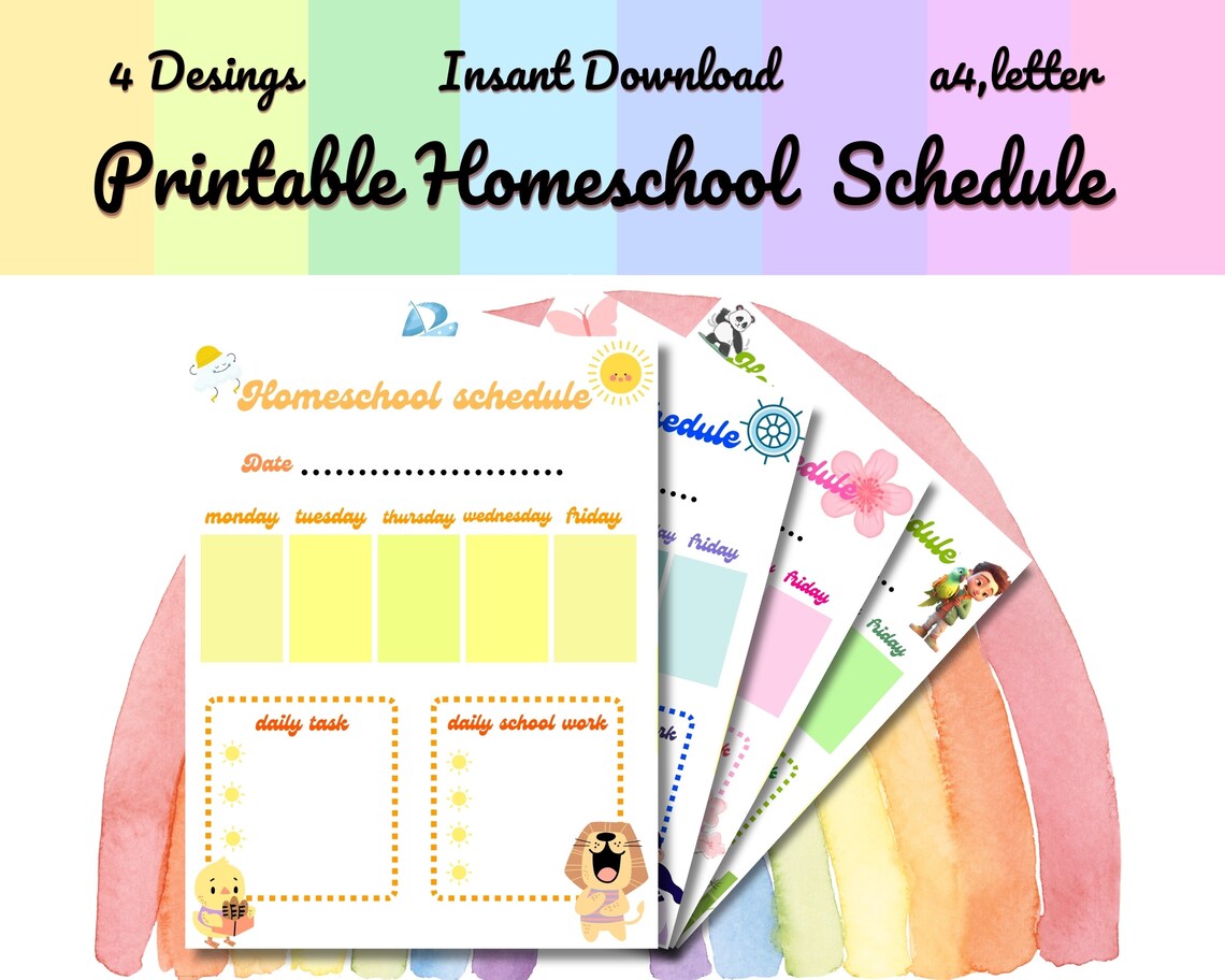 Homeschool Planner Homeschool Schedule Homeschool Planner Printable ...