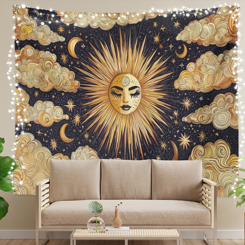 Sun and Moon Tapestry - Etsy