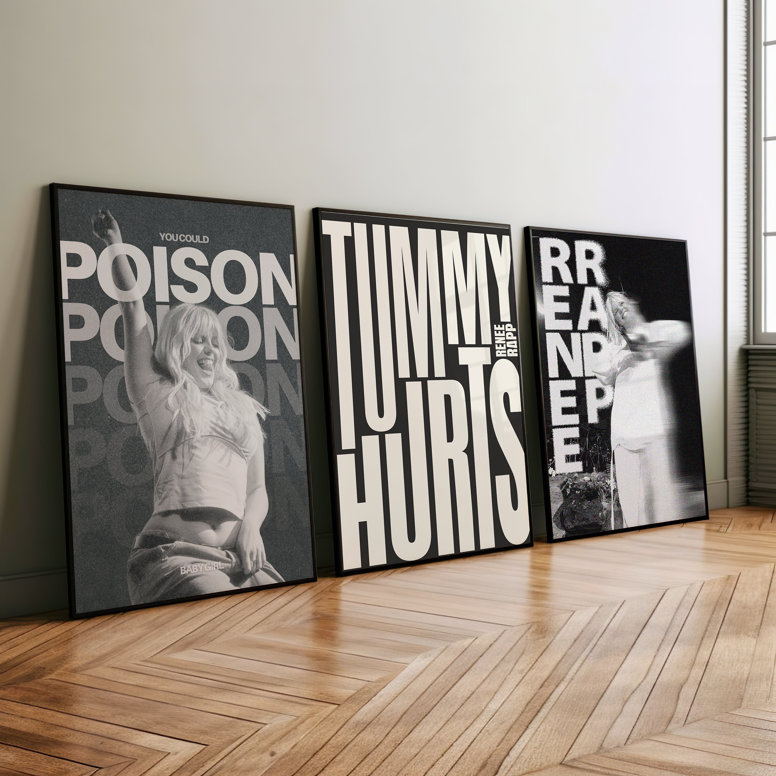 Full Renee Rapp Poster Set, Renee Rapp, Tummy Hurts Print, Young Ex ...