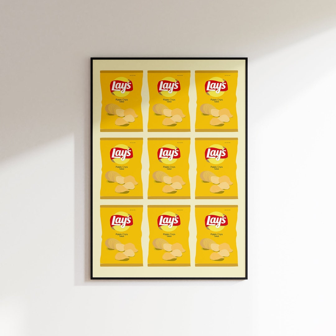 Lays Print, Summer Print, Unframed Art, Minimal Art, Food Print, Summer ...