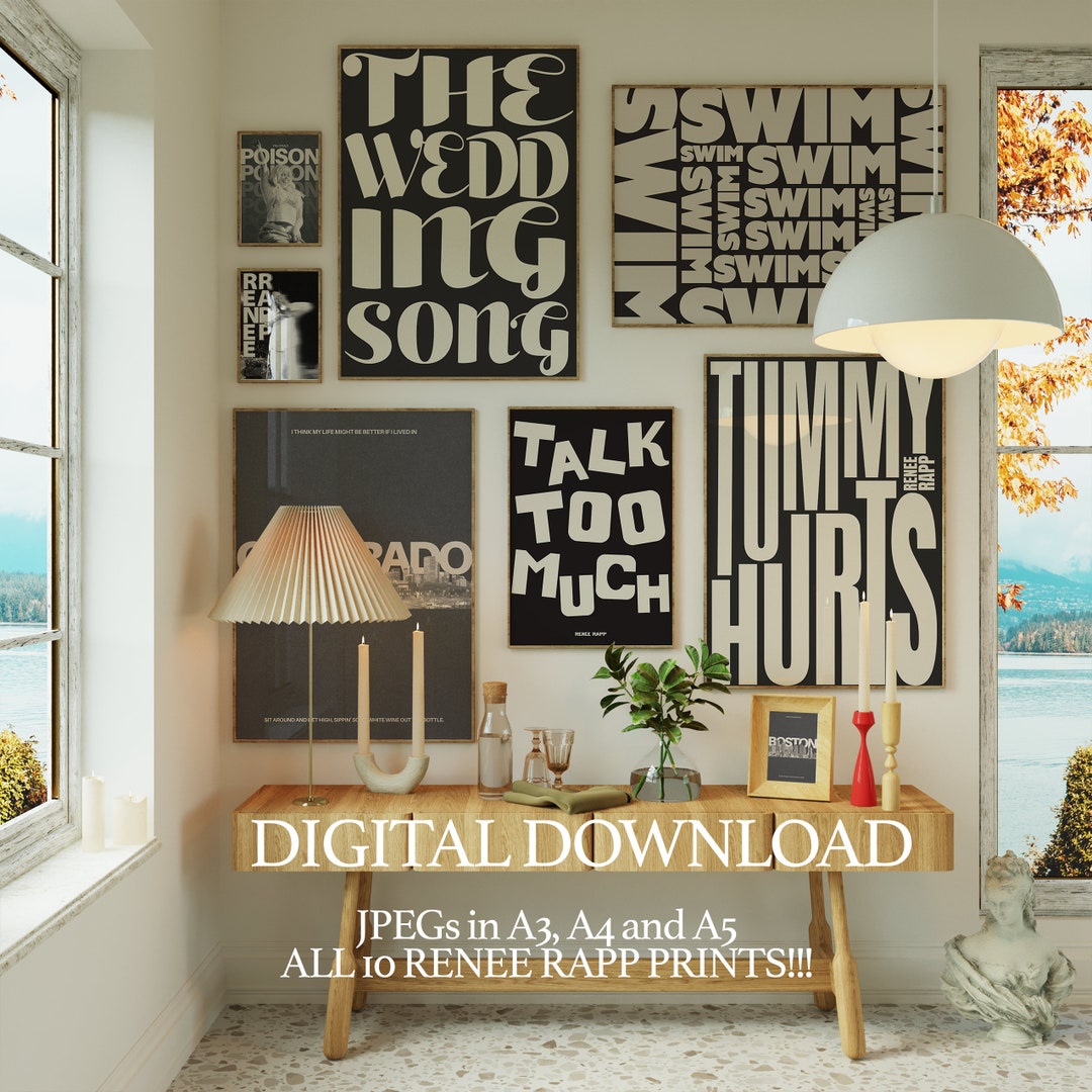 Full Renee Rapp Poster Set, Renee Rapp, Tummy Hurts Print, Young Ex ...