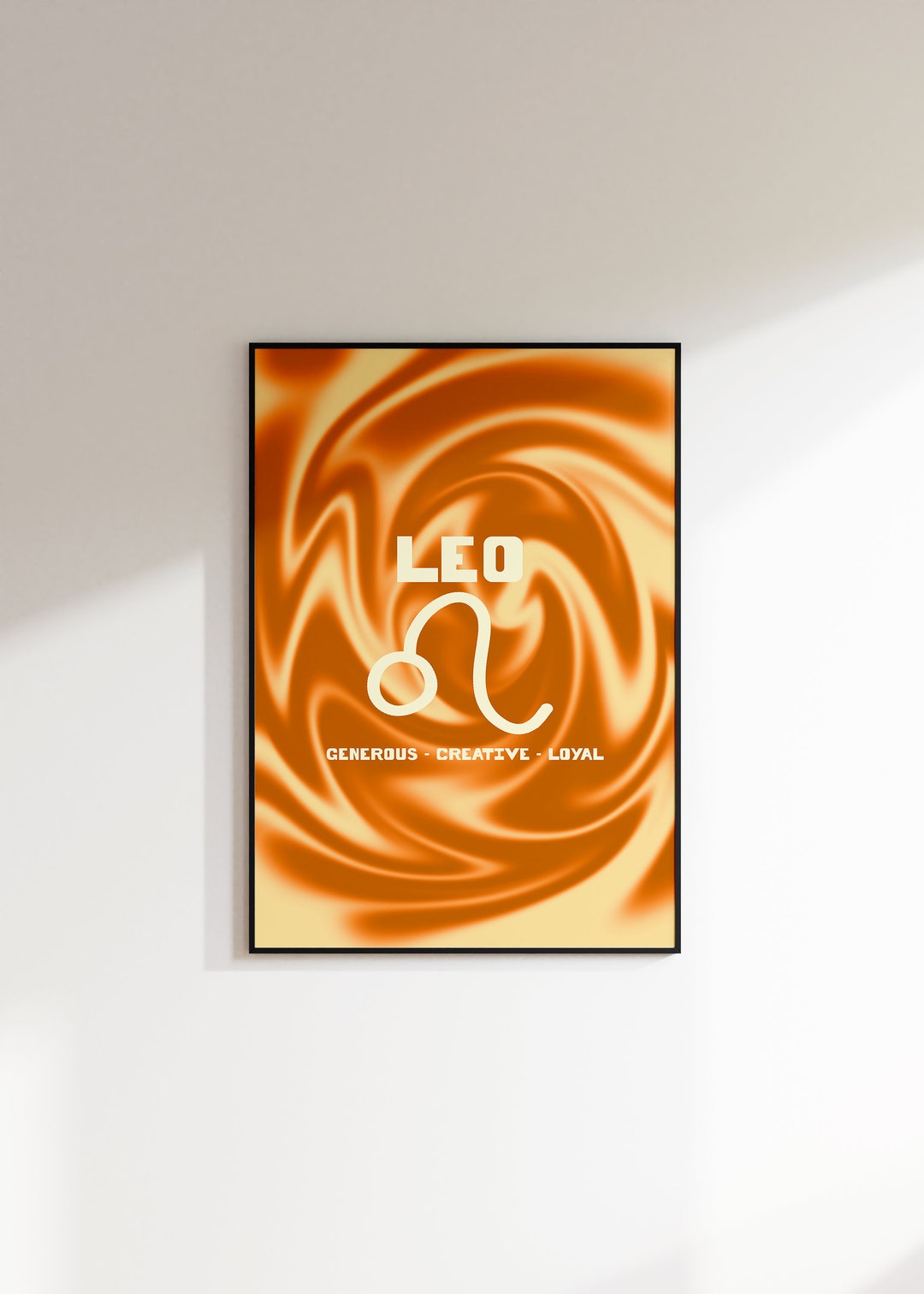 Zodiac Sign Print, Leo, Unframed Art, Colourful Decor, Trendy Wall ...