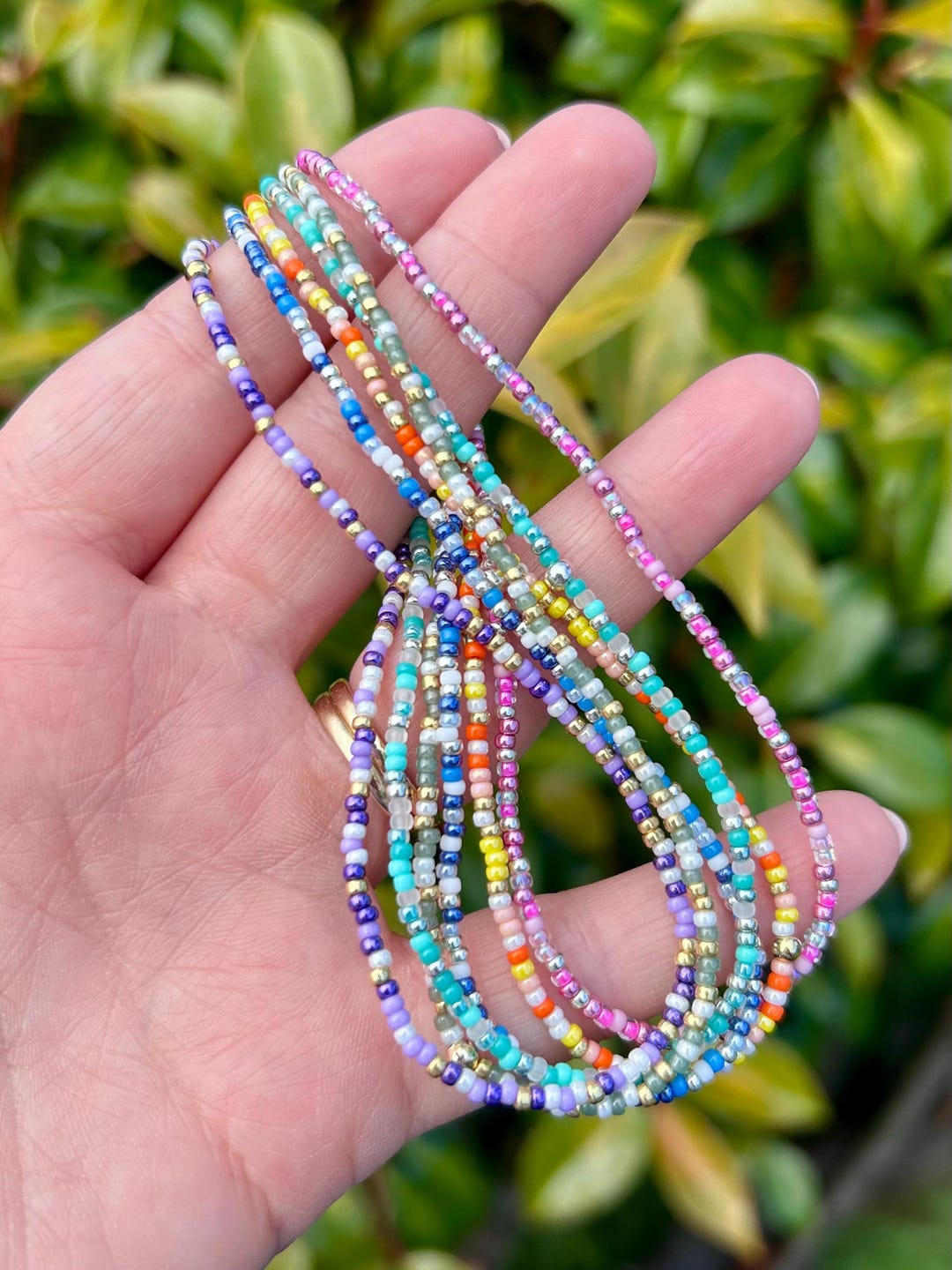 Miyuki Seed Bead Anklet: Handmade Beachy Summer Jewellery - Etsy