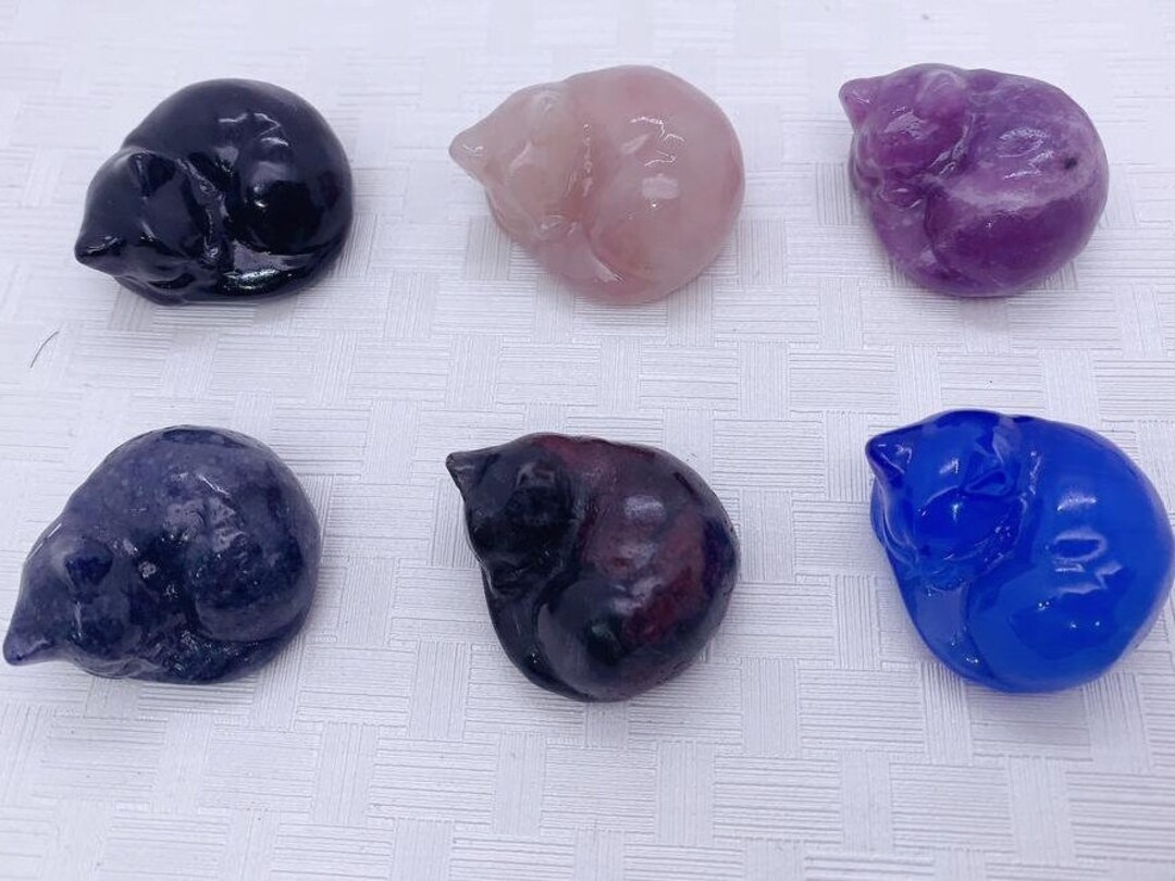 Crystal Cats Crystal Carvings Cat Carvings Sleeping Crystal Cats Small ...