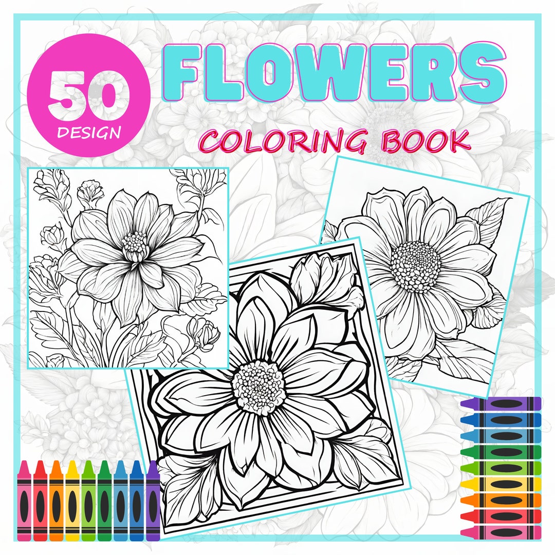 Printable Coloring Flowers Printable Coloring Book Coloring Pdf Adult