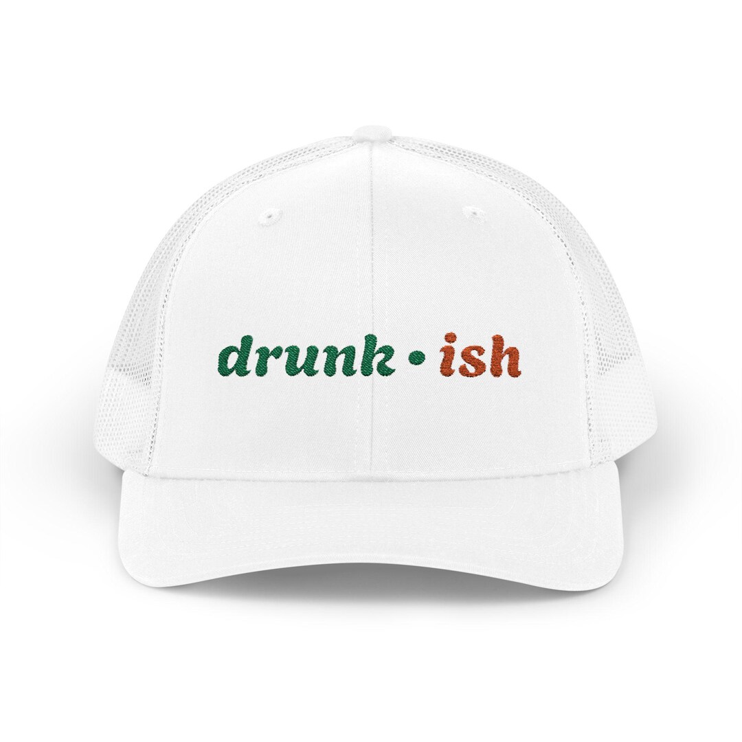 Drunk Ish Snapback Trucker Cap | Humorous Embroidered Text - Etsy