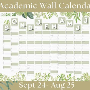 Academic Minimalist Calendar 2024-2025 | Elegant A2 Wall Planner With ...