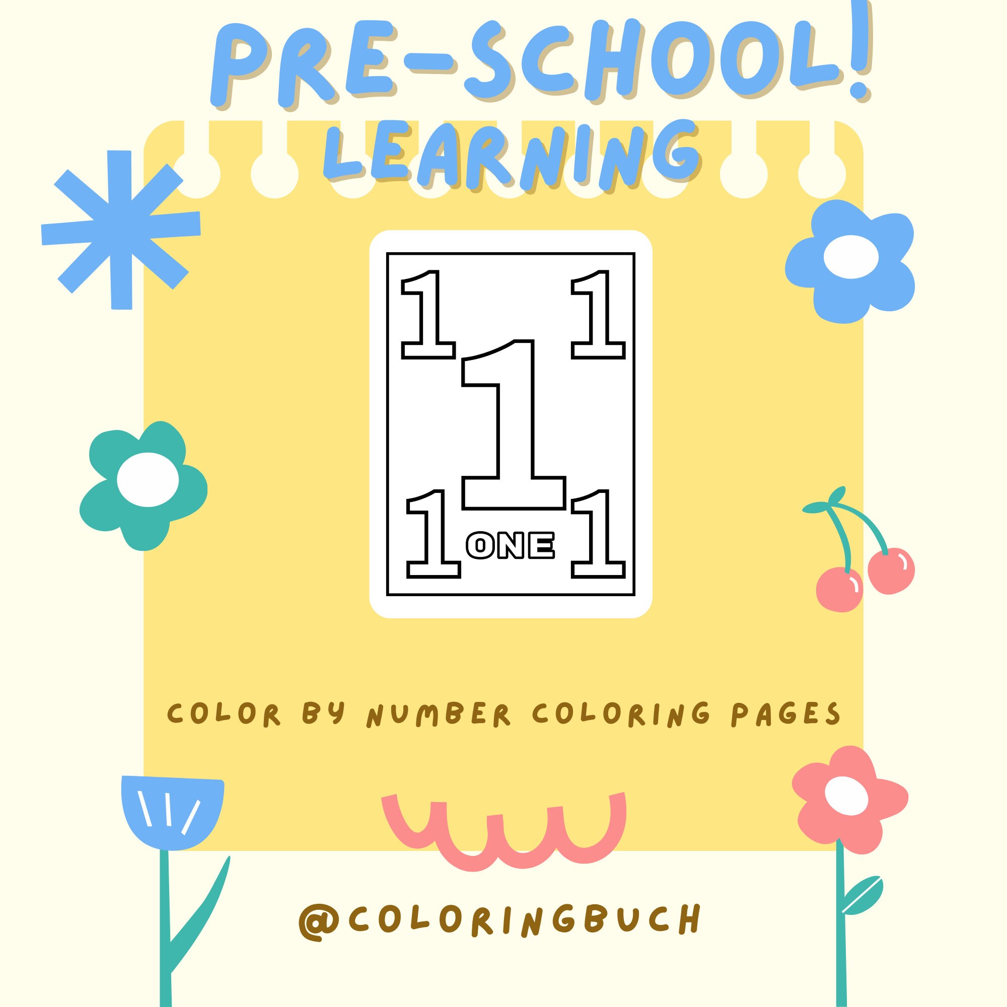 Color by Number Coloring Book Numbe Recognition preschool Worksheets ...