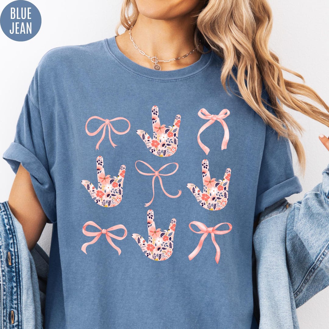 Sign Language Love Shirt, ASL Gift for Intepreter, ASL Awareness, Pink ...