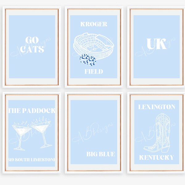 Preppy University of Kentucky Decor - Etsy