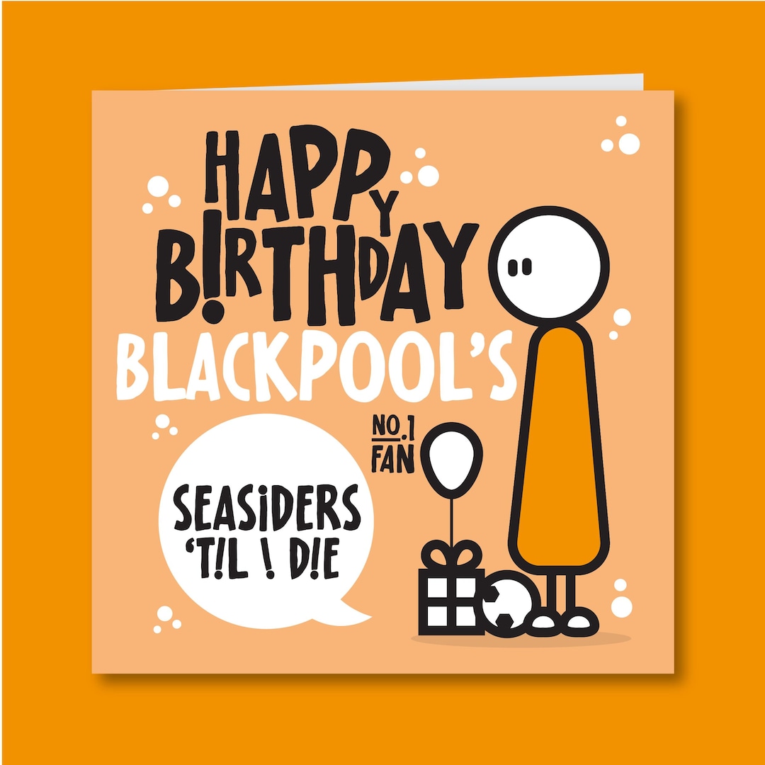 Blackpool FC Inspired Celebration Card - Etsy