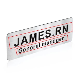 Personalized Name Tags Custom Laser Engraved Name Badges for School ...