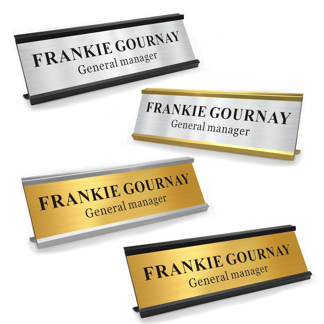 Personalized Office Name Plate for Desk 2.5" X 7" Custom Engraved Name ...