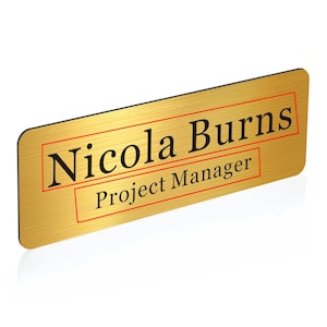 Personalized Name Tags Custom Laser Engraved Name Badges for School ...
