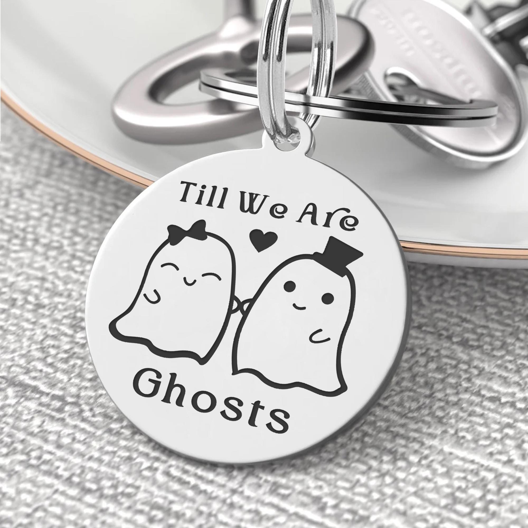 Couples Keychain Till We're Ghosts Keychain Gift Matching Keychains For ...