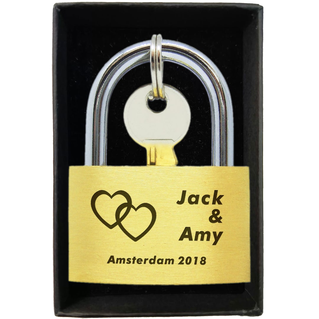 Personalized Lock With Two Names Wedding Anniversary Gift Present ...
